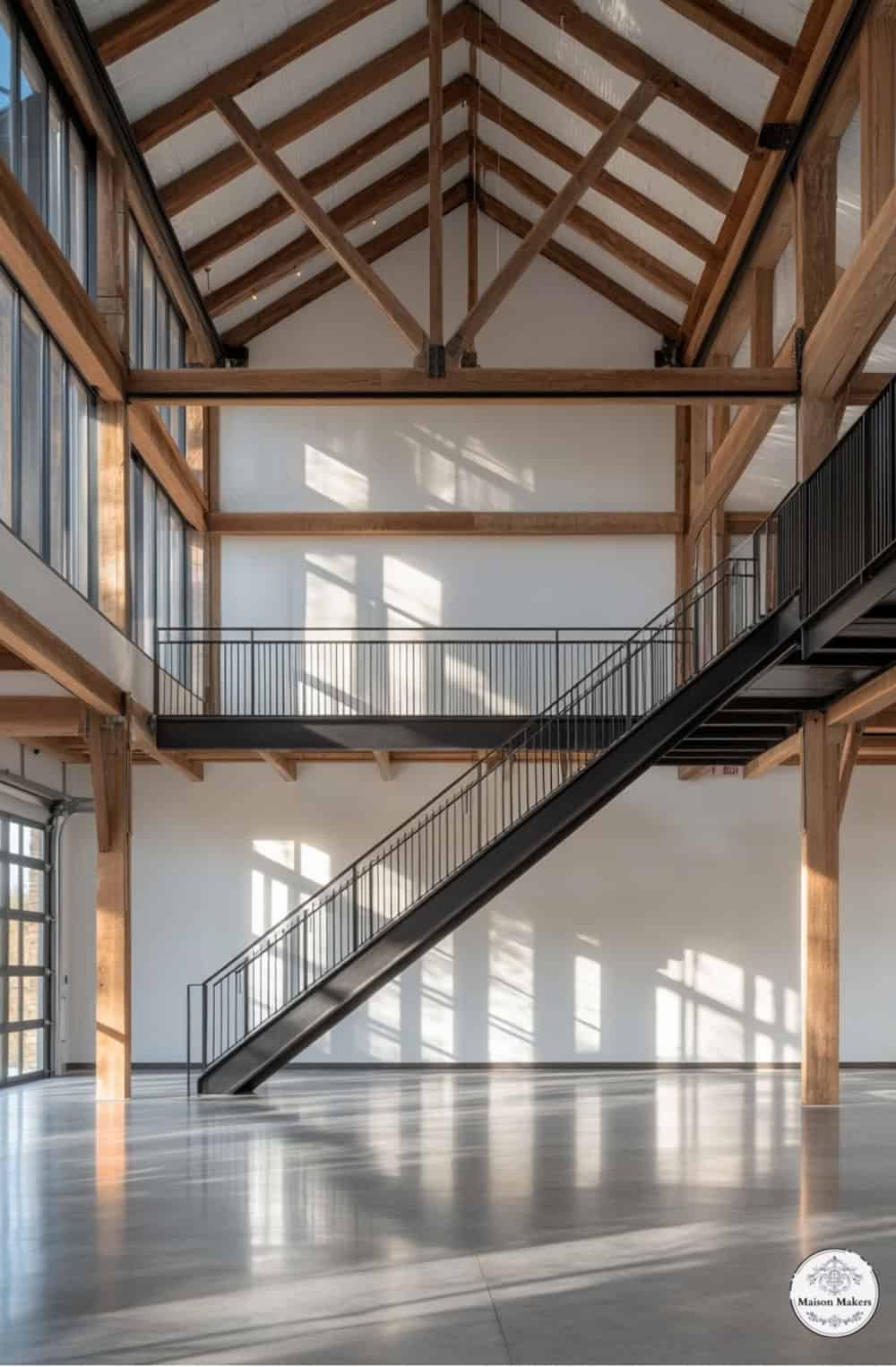 15 Stunning Barndominium Staircase Designs to Inspire - Maison Maker