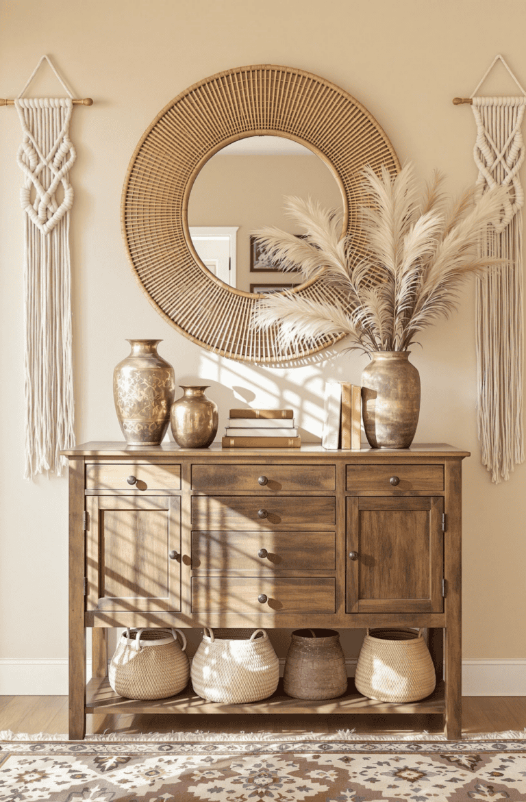 15 Tips and Tricks for Crafting the Perfect Boho Entryway - Maison Maker