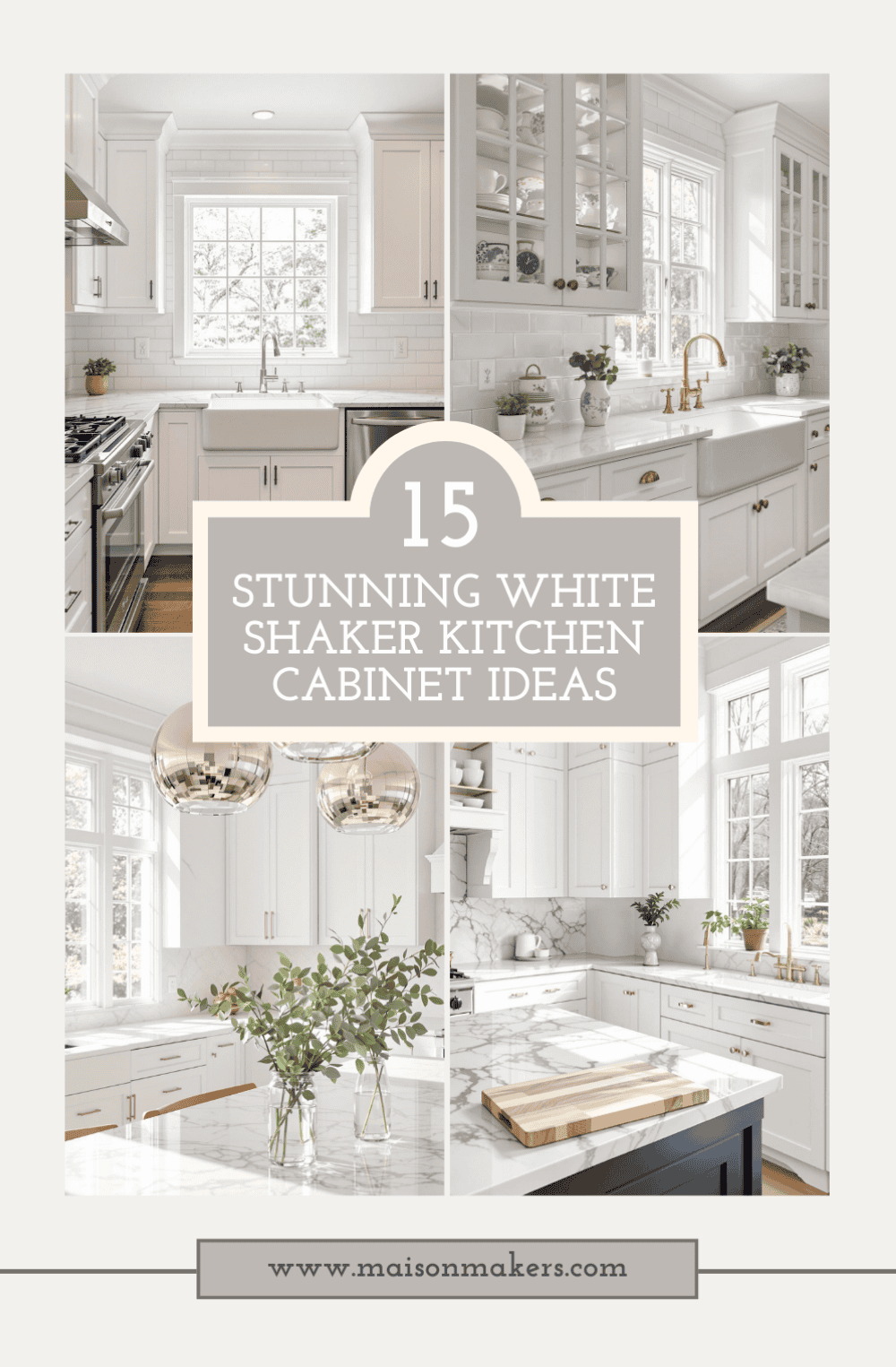 13 White Shaker Kitchen Designs That Are Timeless and Trendy - Maison Maker