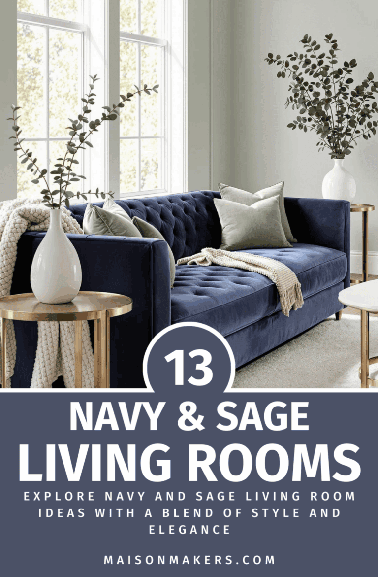 13 Navy and Sage Living Room Ideas for a Sophisticated Look - Maison Maker
