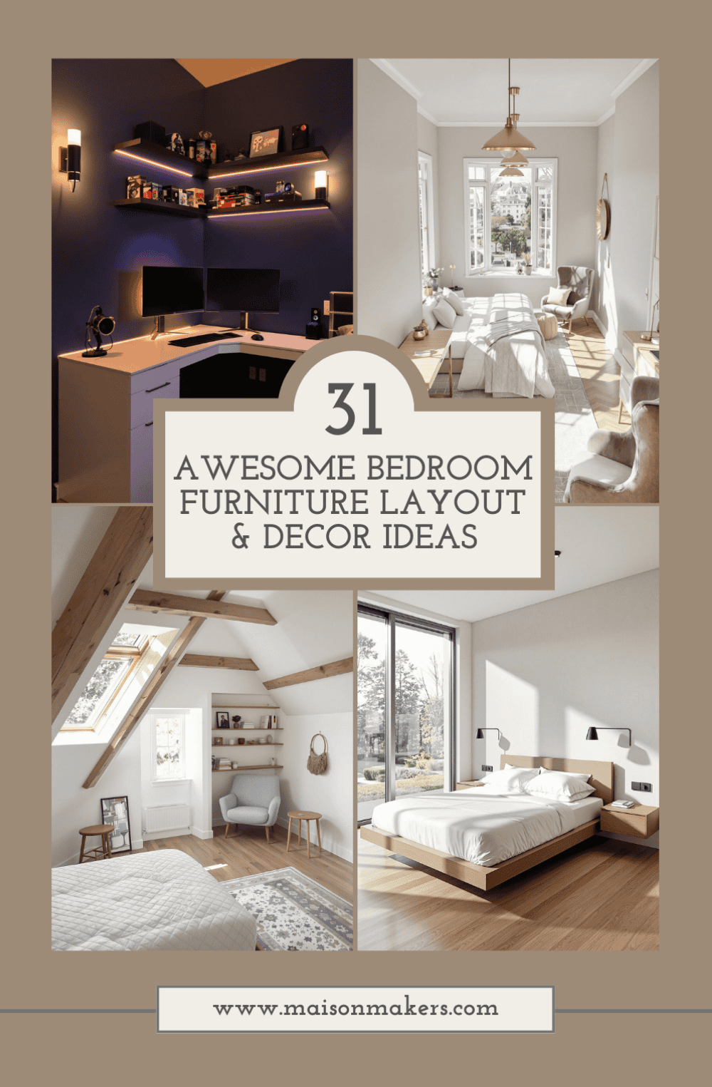31 Smart Bedroom Layout Ideas for Any Size Space - Maison Maker